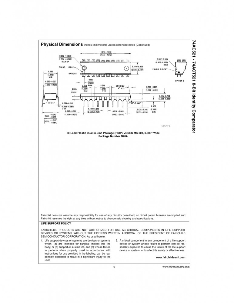 74ACT521 datasheet page 9