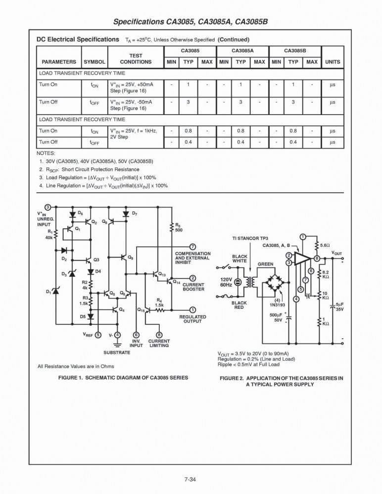 CA3085B datasheet page 5