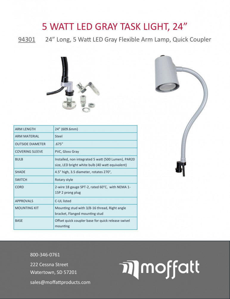 LEA NETWORKS 94301 task light product documentation image