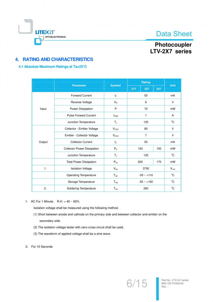 LTV-217-C-G datasheet page 7