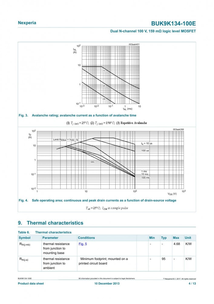 BUK9K134-100EX datasheet page 4