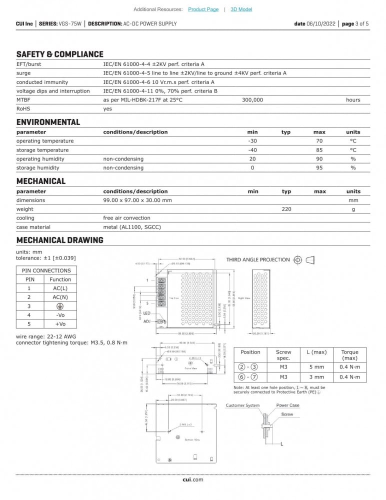 CUI VGS-75W-24 datasheet page 3