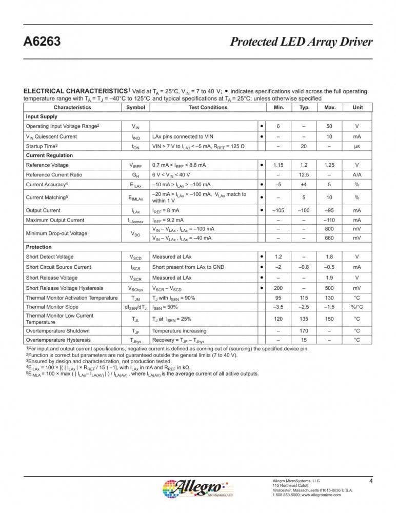 A6263 datasheet page 4