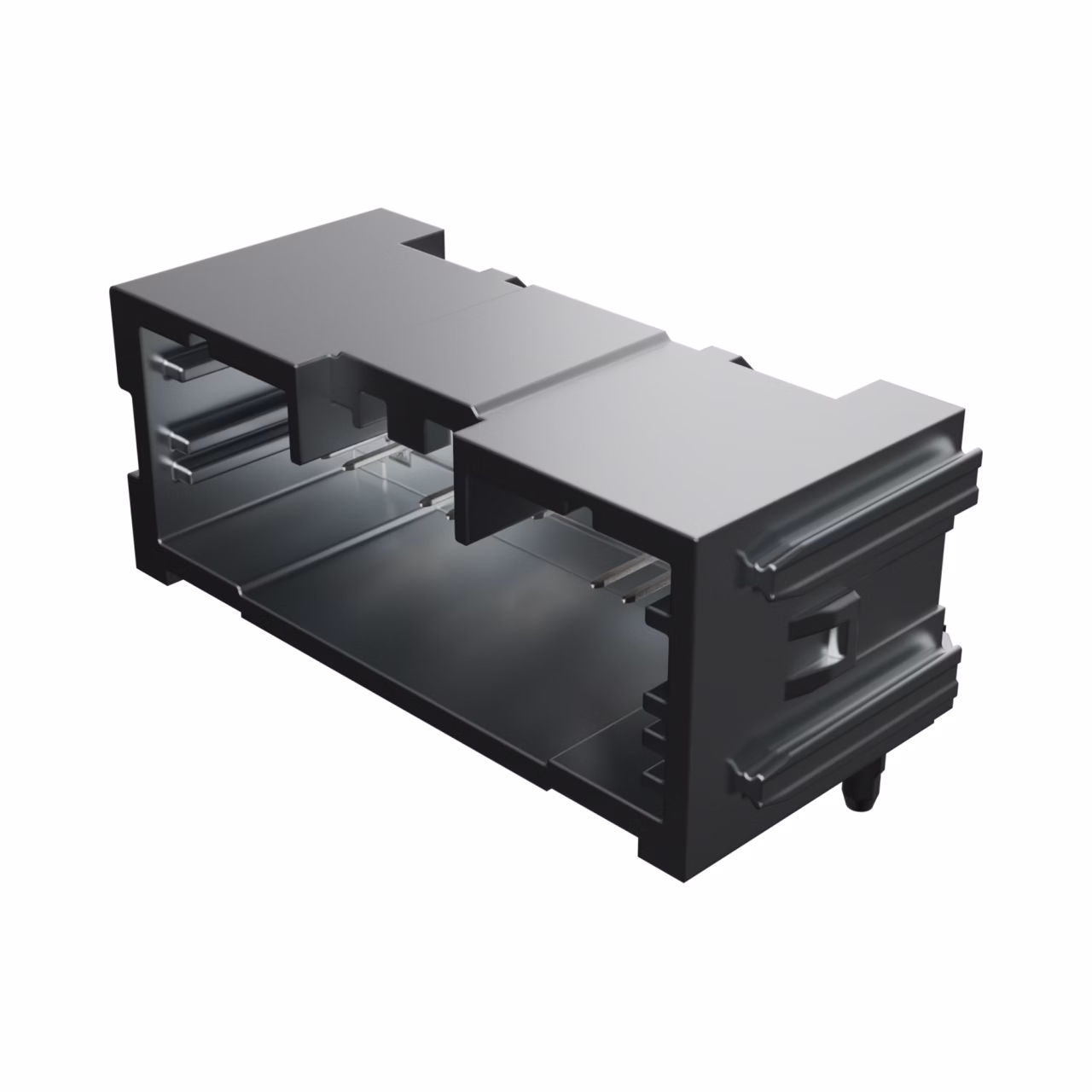 Mini50 Unsealed Right-Angle Header, 3 Rows, 38 Circuits / 14 Loaded, 14 x 0.50mm Blades, Polarization B, Gray, Tray for sale