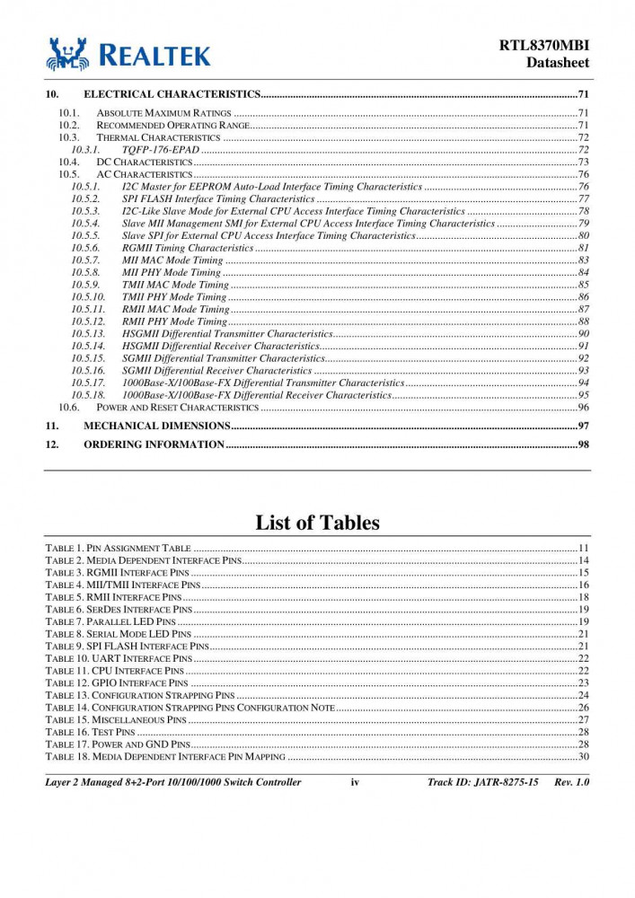 RTL8370MBI-CG datasheet page 5