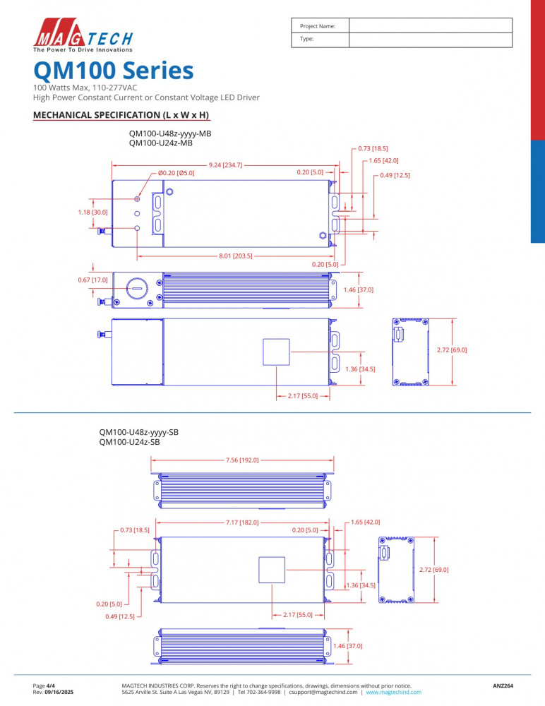 QM100 Series technical document page 4