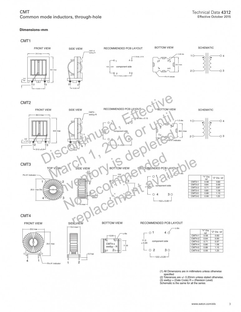 EATON CMT1-2-R technical document page 3