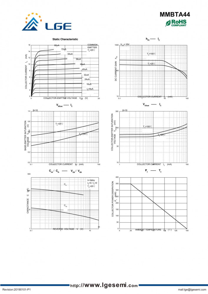 LGE MMBTA44 datasheet page 2