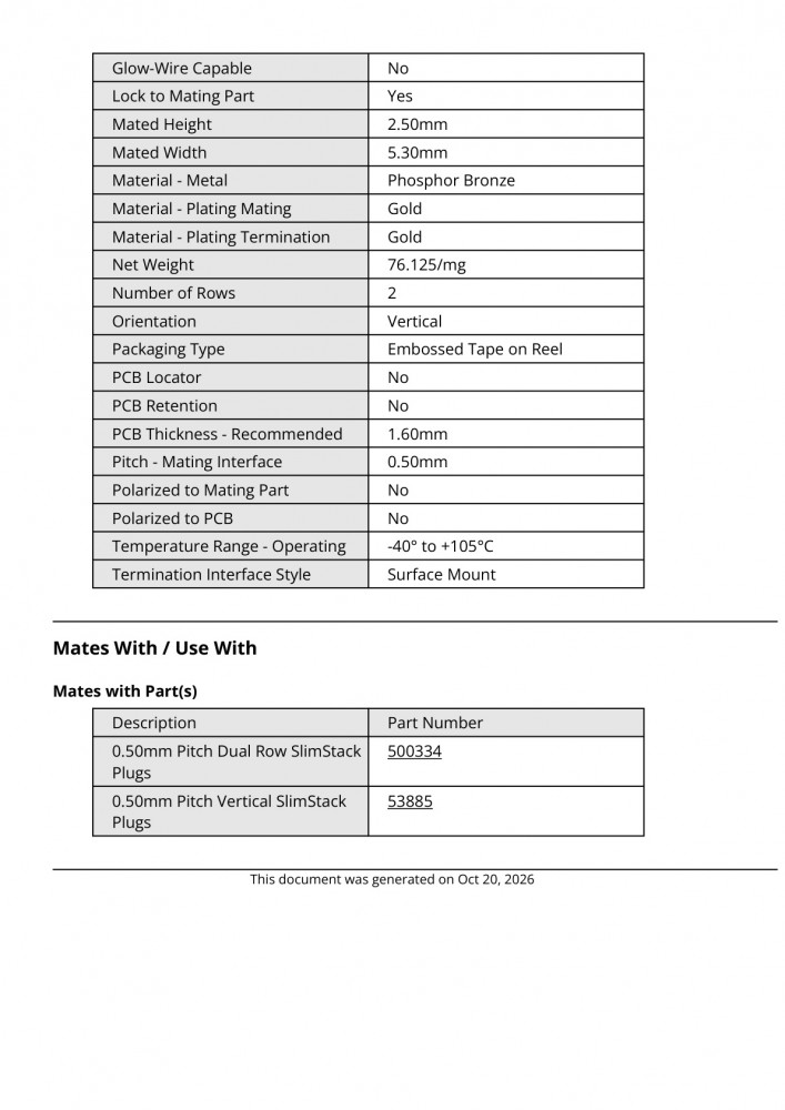 MOLEX 541020164 technical document page 3