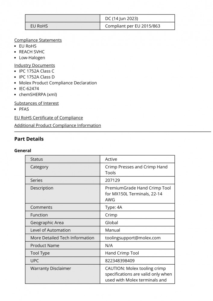 MOLEX 638114400 document page 2