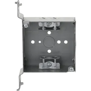 4 in. Square Box, Welded, 1-1/2 in. Deep with AC/MC/Flex Clamps, Three 1/2 in. KO's and One TKO, UBS, FS Bracket, Flush for sale