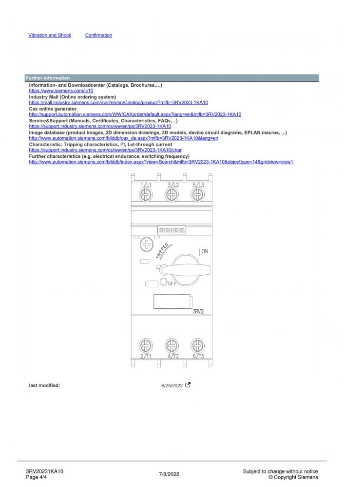 3RV20231KA10 datasheet page 4