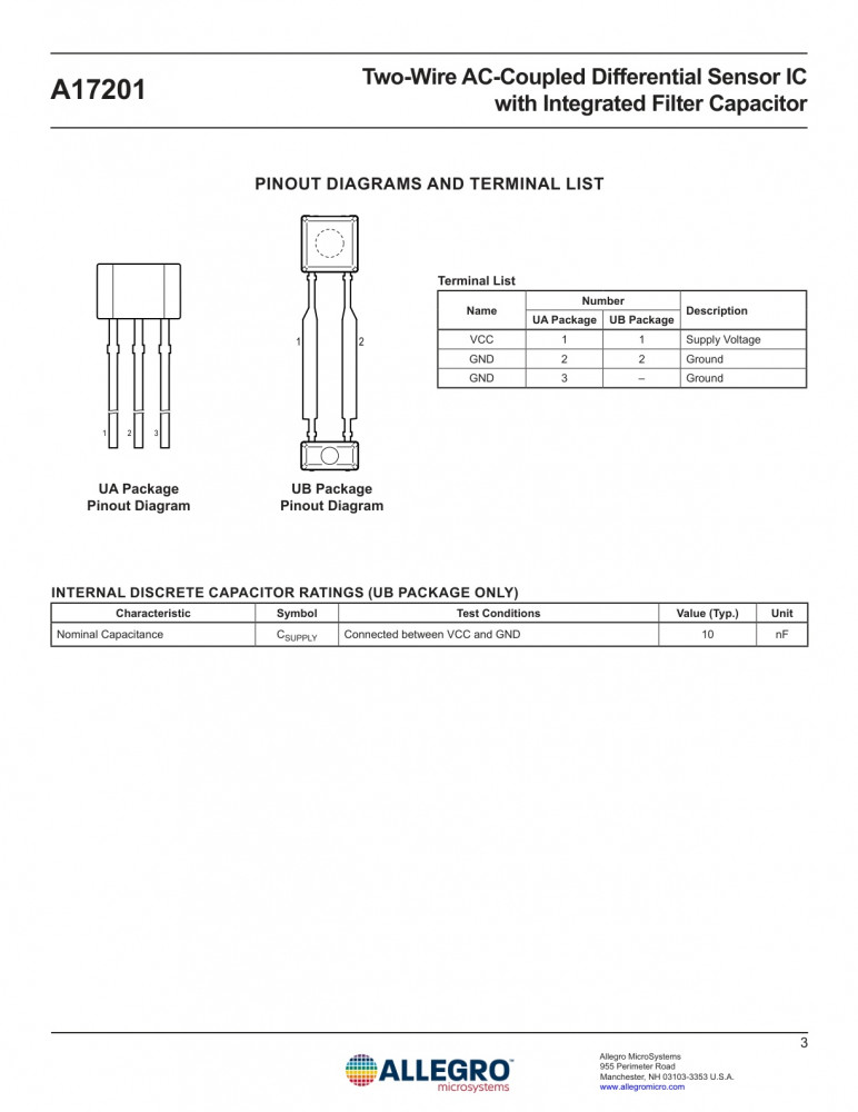 ARS17201LUAA datasheet page 3