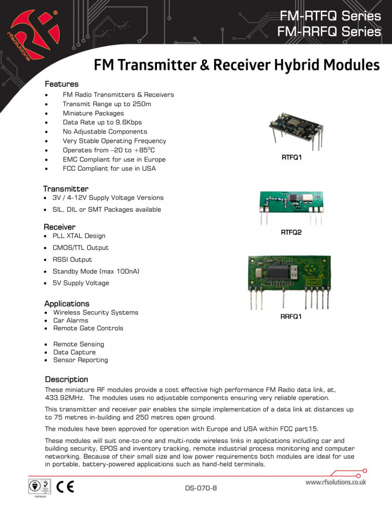 FM-RTFQ1A-433P datasheet page 1