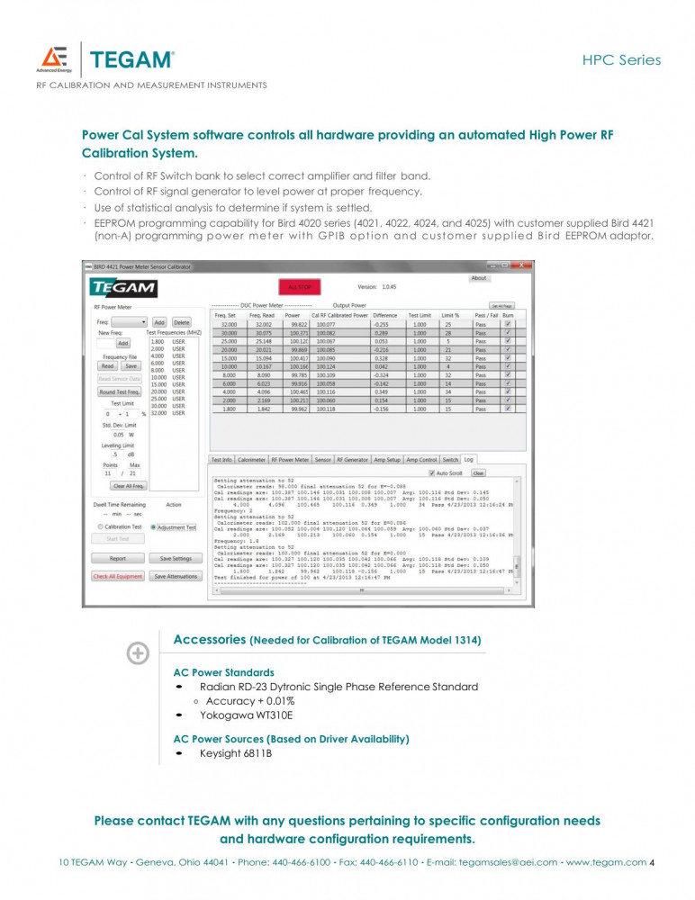 High Power RF Calibration System document page 4