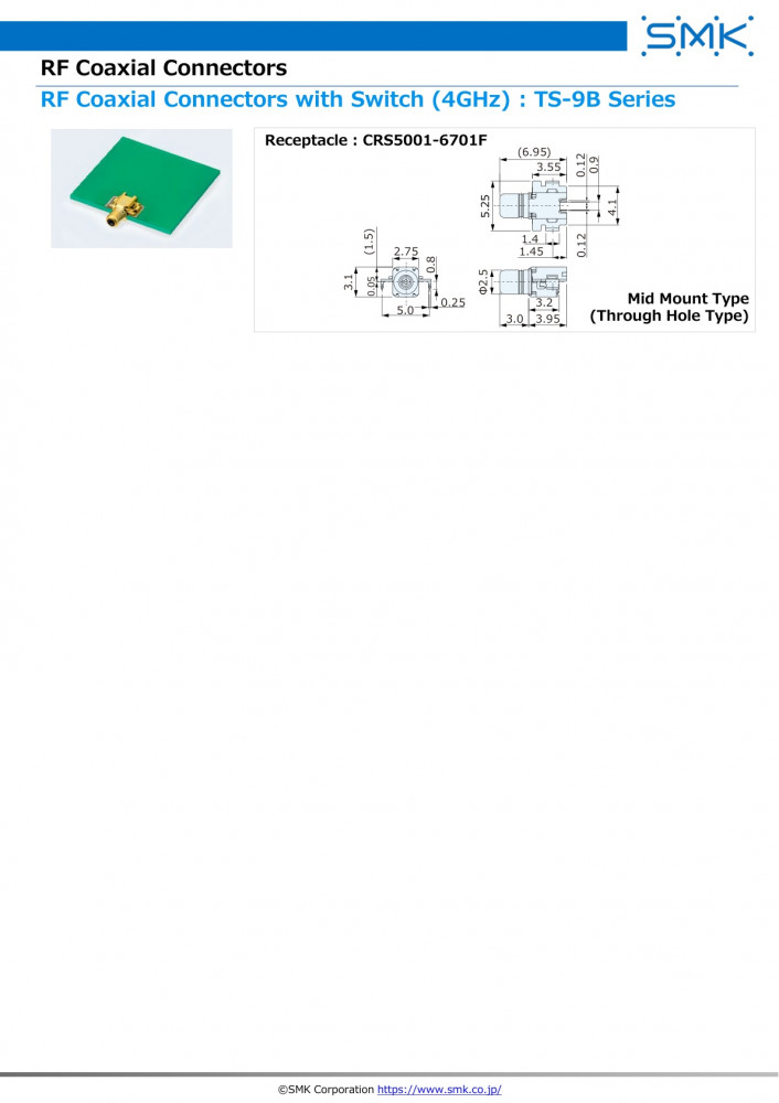 SMK TS-9B series technical document page 2