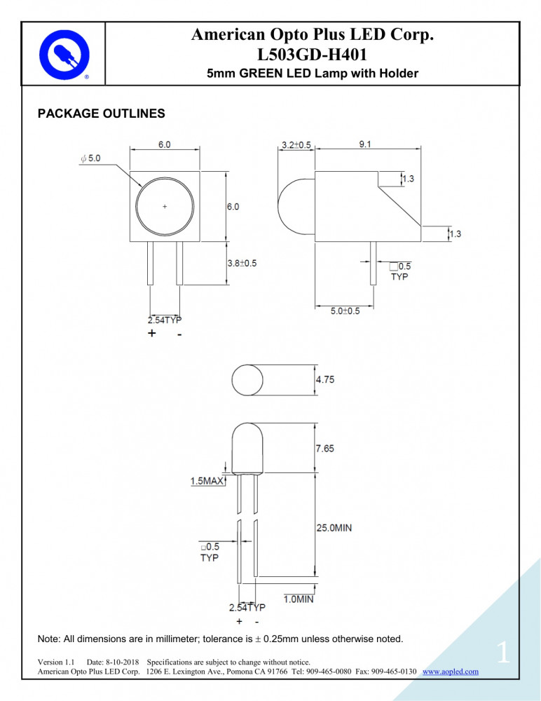L503GD-H401 datasheet page 1