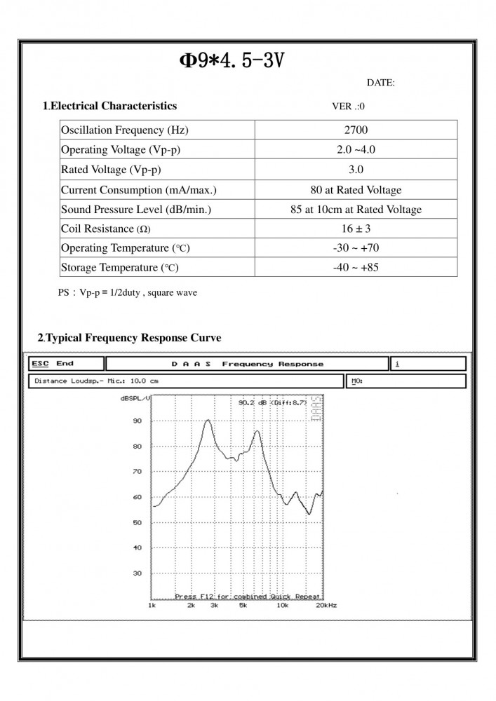 HYG-9045A specification page 2