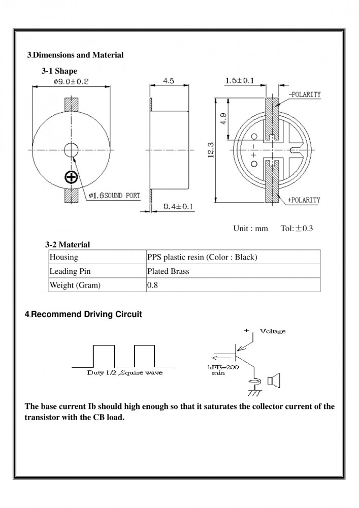 HYG-9045A specification page 3
