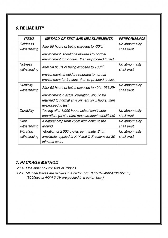 HYG-9045A specification page 5