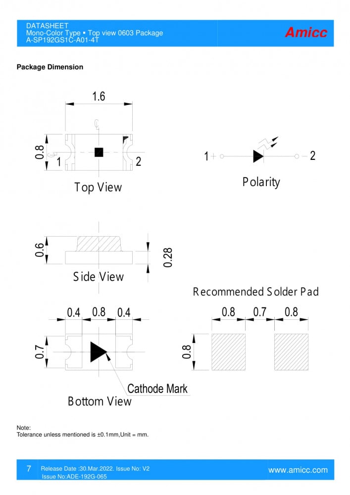A-SP192GS1C-A01-4T datasheet page 7
