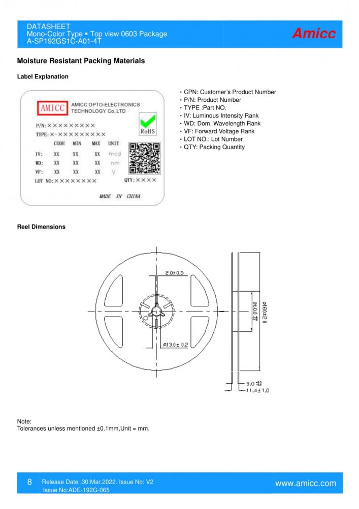 A-SP192GS1C-A01-4T datasheet page 8