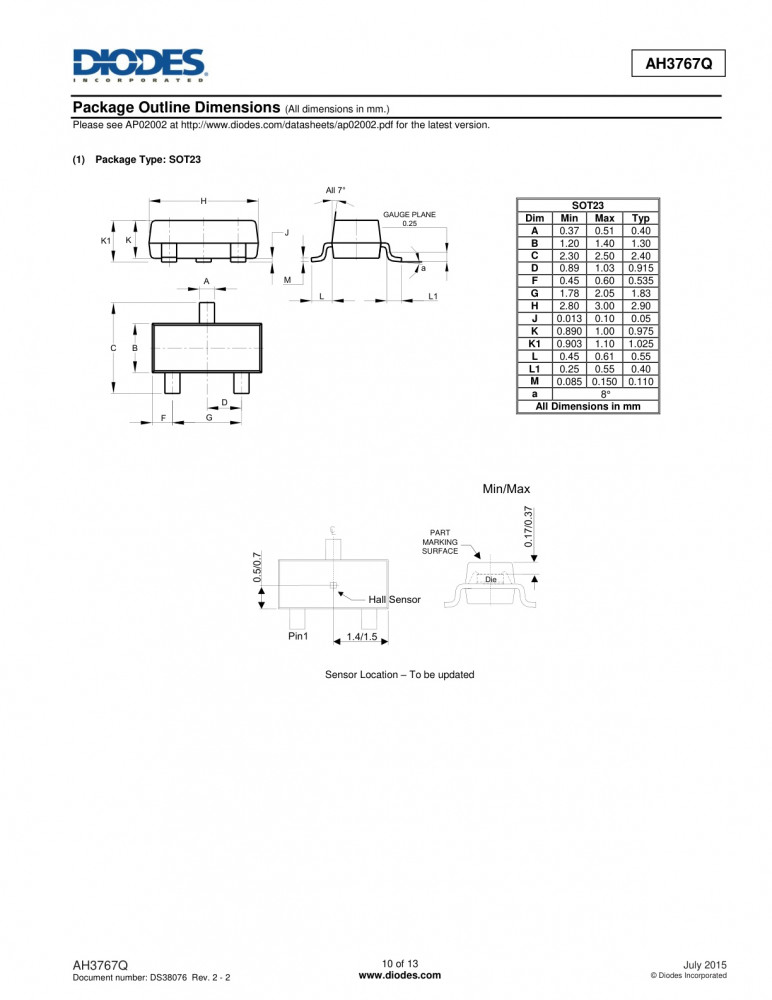 AH3767Q-SA-7 datasheet page 10