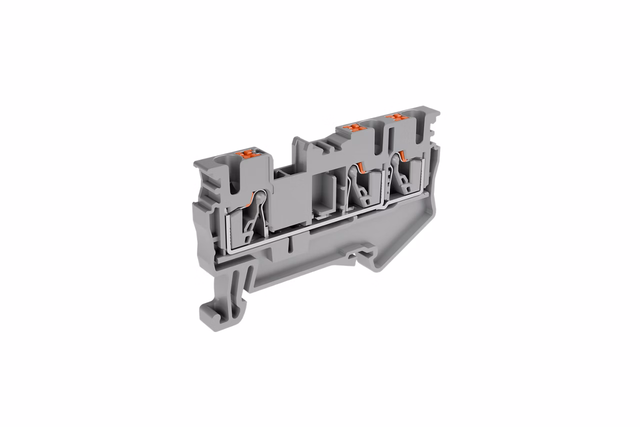 Single Level Feed-Through Terminal Block, Push-in Design, 5.10mm Width, 600V, 20.0A for sale