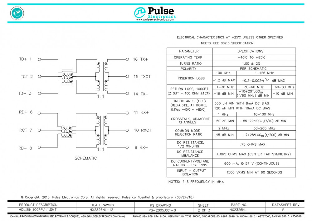 HX2326NL datasheet page 2
