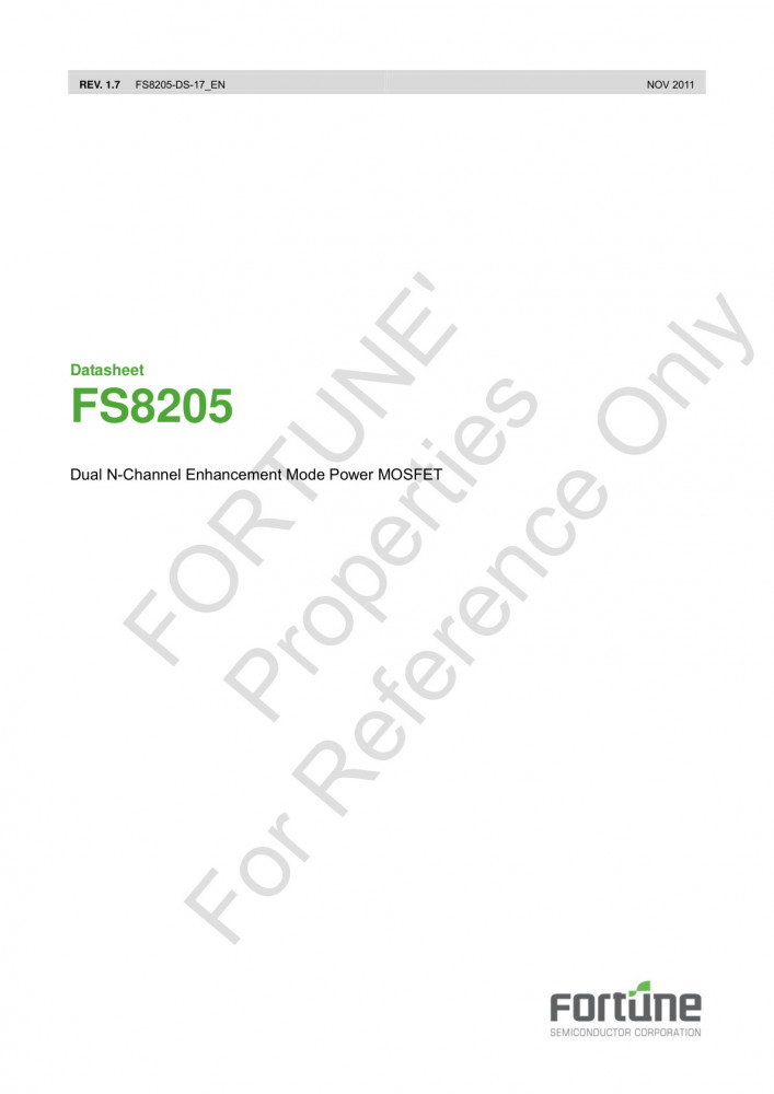 FS8205 datasheet page 1