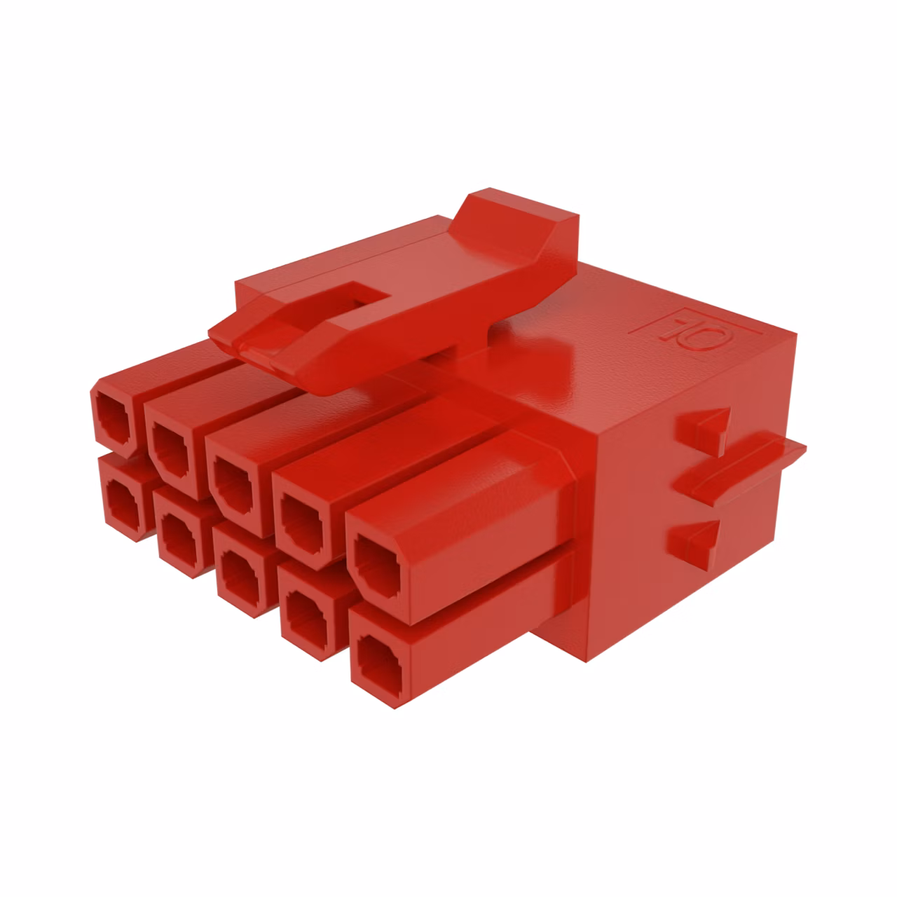 Micro-Fit+ Versa Color Receptacle Housing, Dual Row, 10 Circuits, UL 94V-0, Glow-Wire Capable, Red for sale