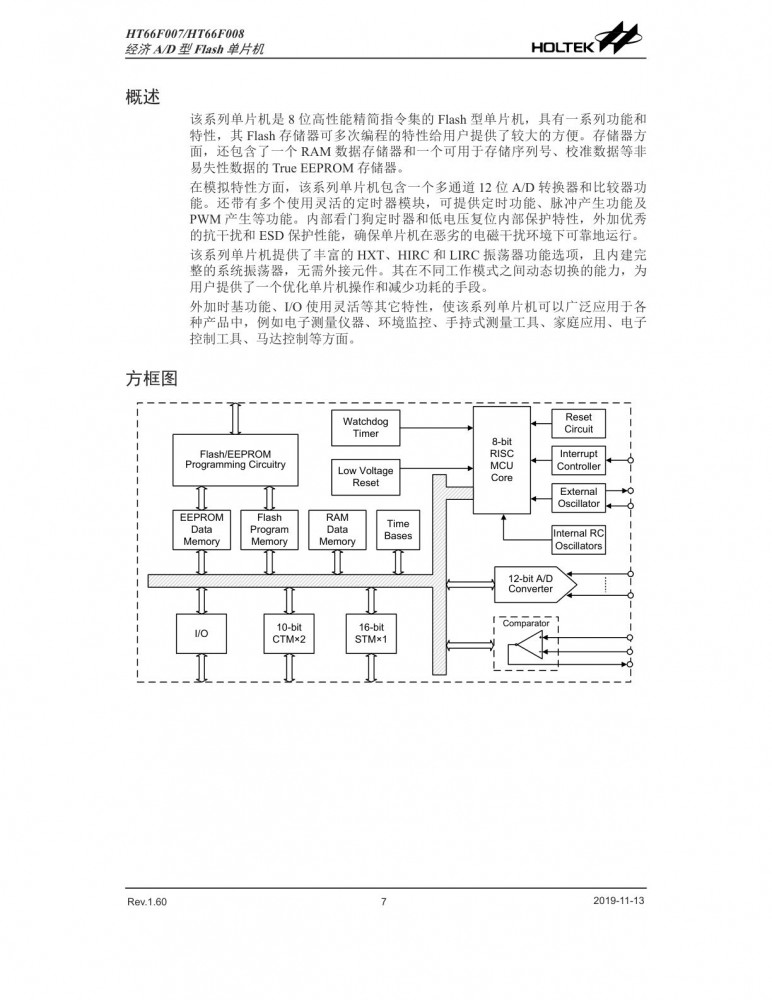 HT66F007 datasheet page 7