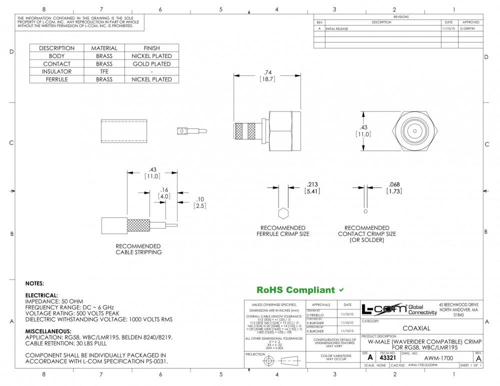 AWM-1700 technical document preview