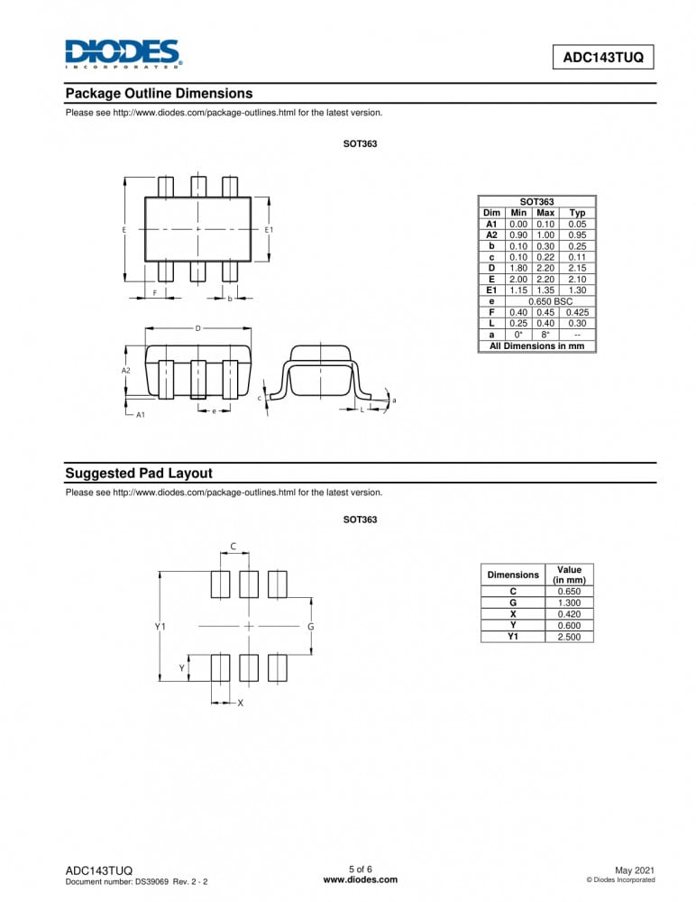 ADC143TUQ-13 datasheet page 5