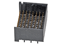 Impact 100 Ohm 4 Pair Vertical Backplane Header, Unguided, Right Endwall, 8 Columns, 96 Circuits, Pin Length 4.90mm, Plated Through Hole Dimension 0.46mm, Lead-Free for sale