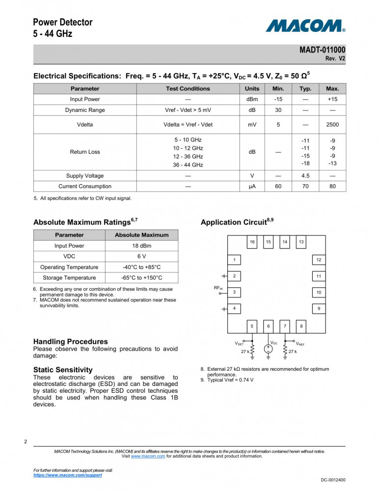 MADT-011000 technical document, page 2