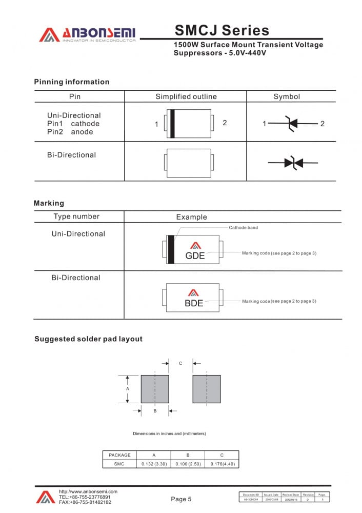 AnBon SMCJ series datasheet page 5