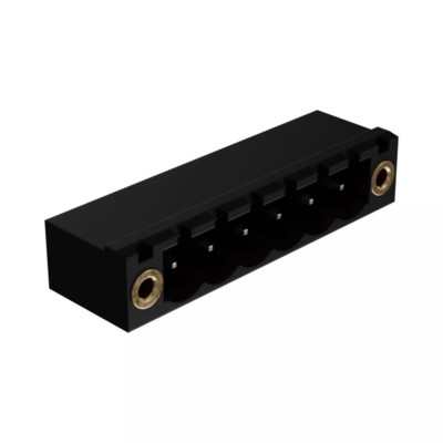 5.00mm Pitch Eurostyle Right-Angle PCB Header, with Threaded Retention Inserts, 6 Circuits for sale