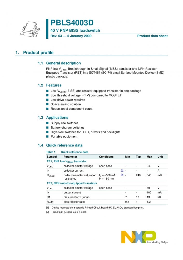 PBLS4003D datasheet page 2