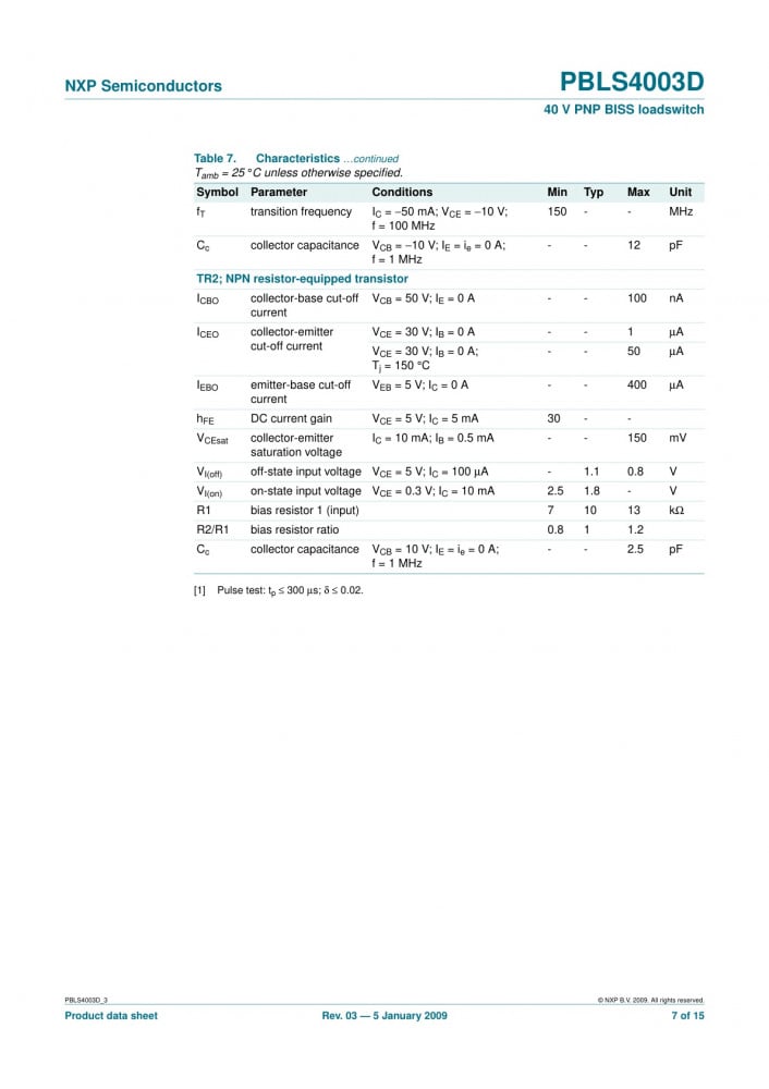 PBLS4003D datasheet page 8