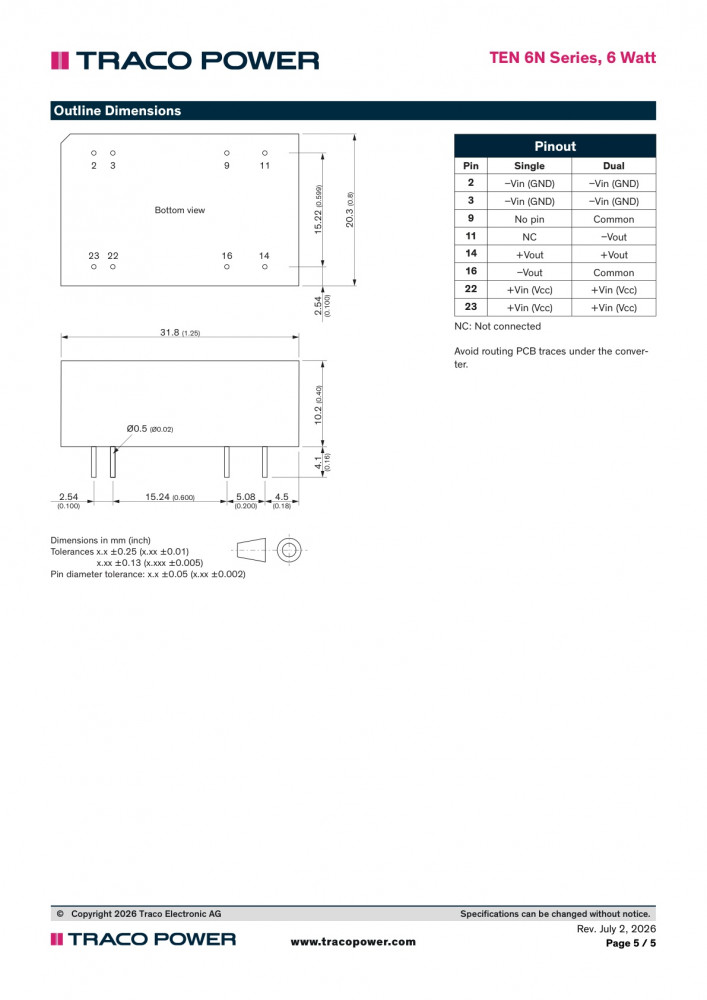 TEN 6N technical document page 5