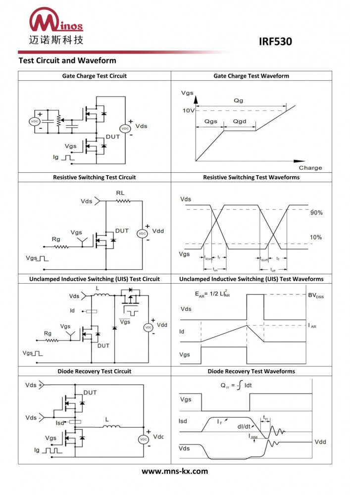 IRF530 datasheet page 5
