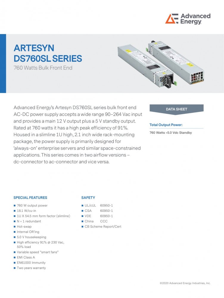 DS760SL-3 datasheet page 1