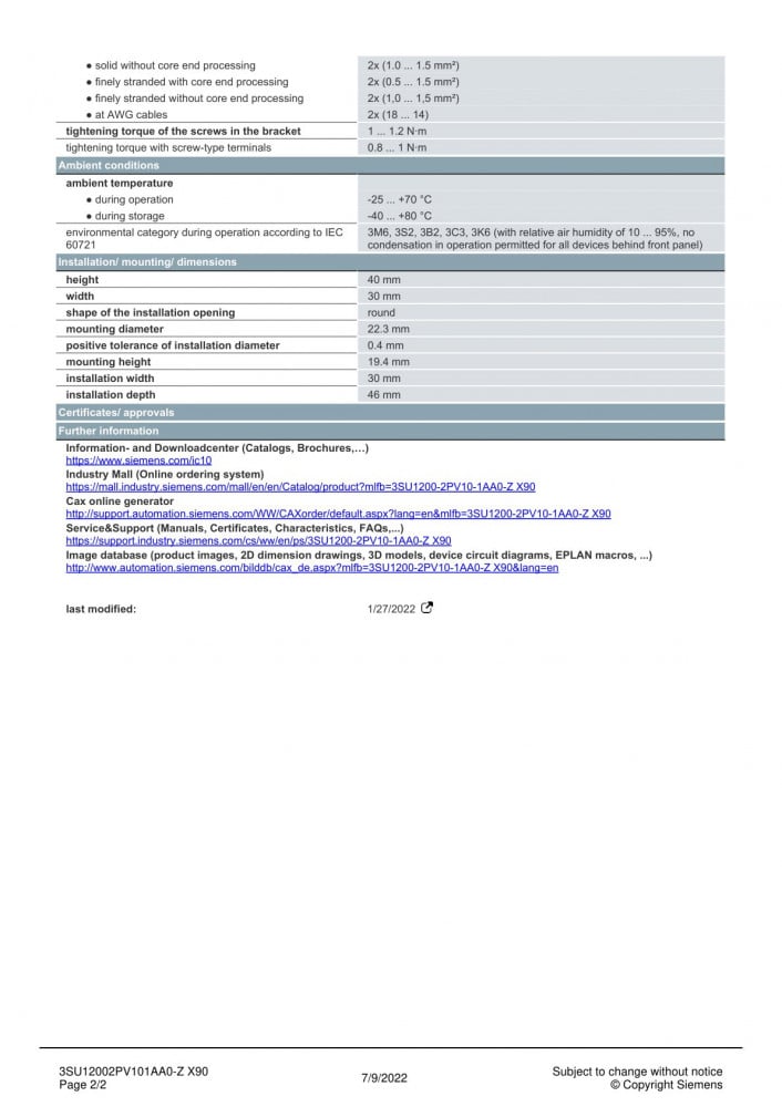 SIEMENS A6X30144579 technical document page 2