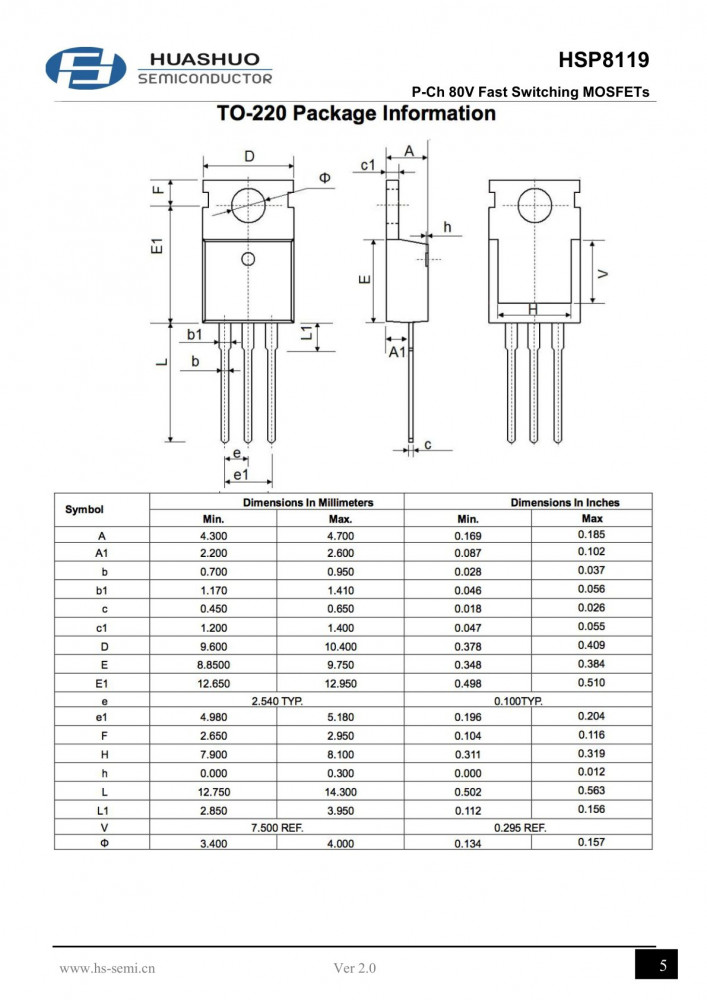 HSP8119 datasheet page 5