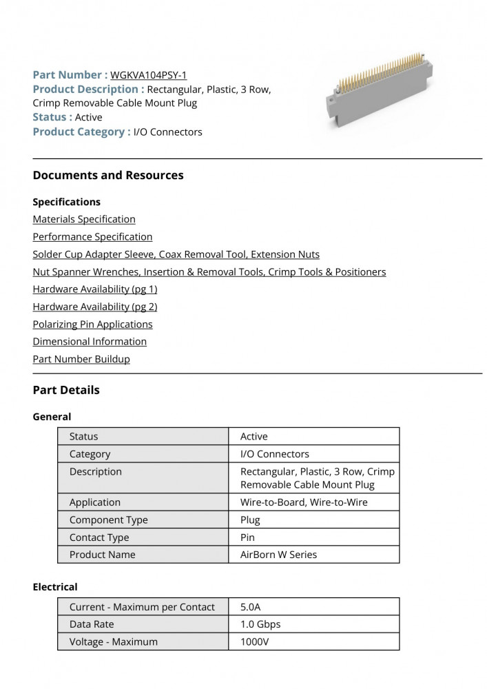 WGKVA104PSY-1 technical document image, page 1