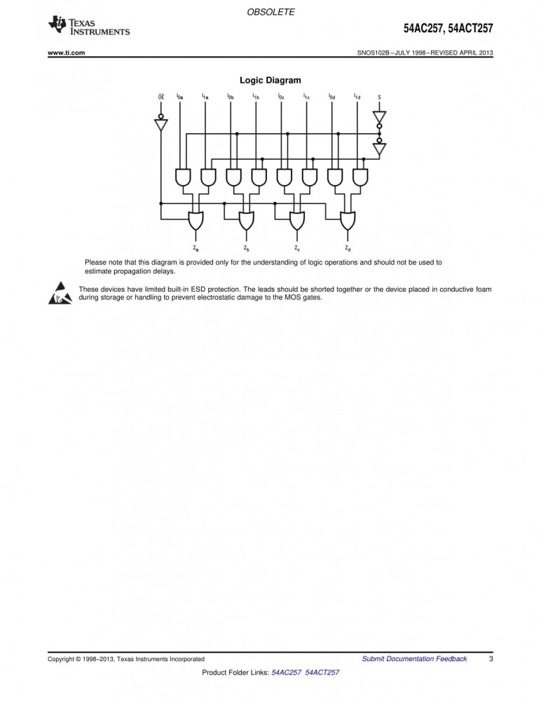 54ACT257 technical document page 4