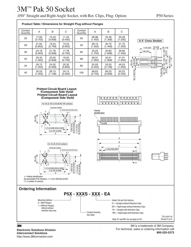 P50 series technical drawing page 3