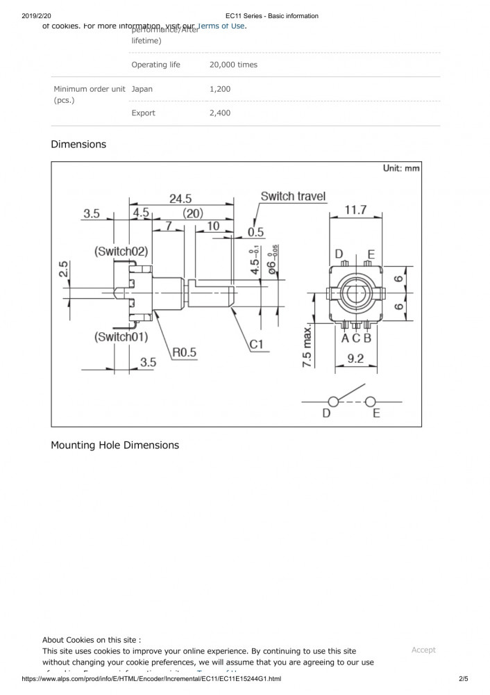 EC11E183440C technical document page 2