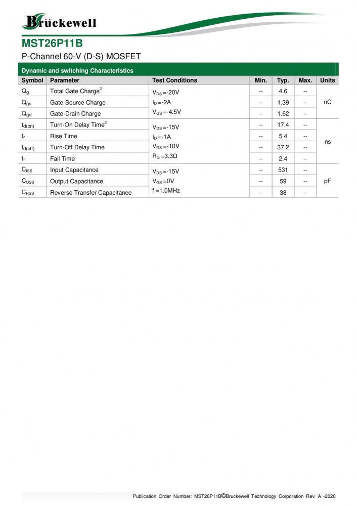 MST26P11B datasheet page 3
